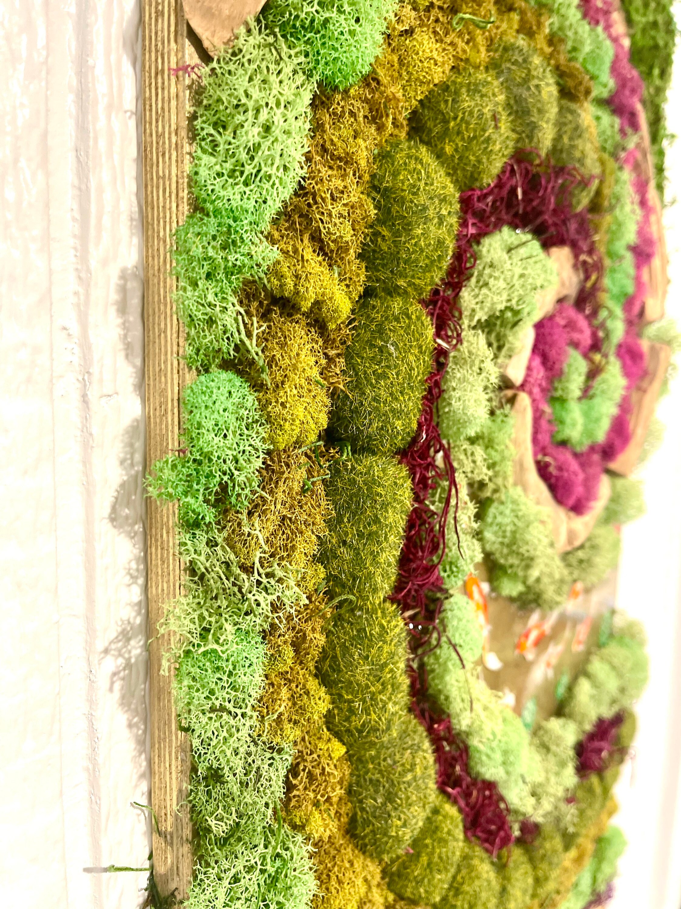 Moss Maze With Faux Koi Fish Wall Art - Etsy