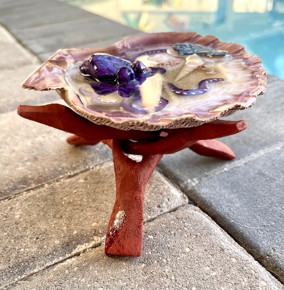 3D Resin Octopus Painting Shell Art - Etsy