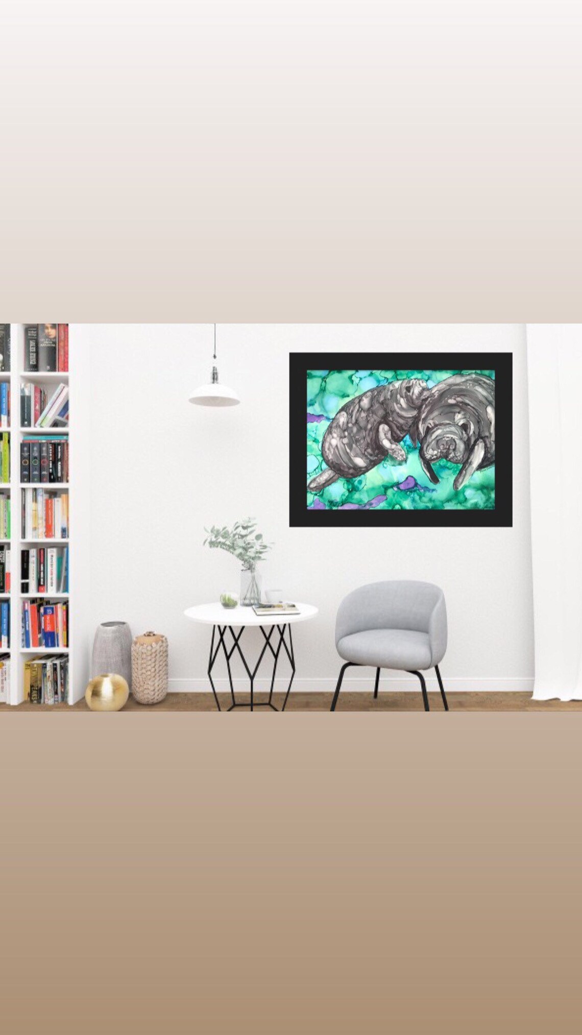 Manatees Abstract Original Alcohol Ink Painting - Etsy