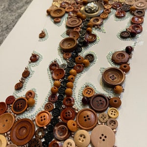 Cowboy Boot - Button Art - Western Wall Art “button Trails” - Etsy