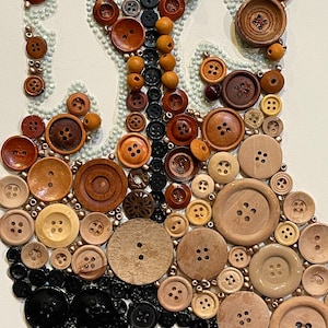 Cowboy Boot - Button Art - Western Wall Art “button Trails” - Etsy