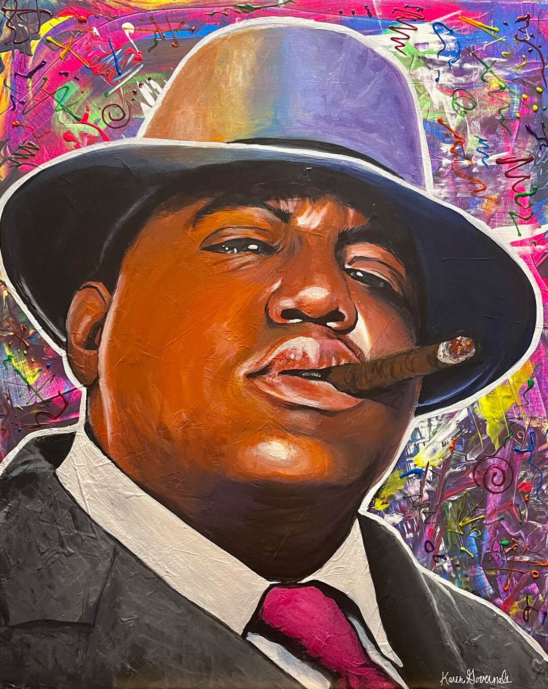 Notorious BIG Aka Biggy Aka Big Papa - 90’s Rap Artist - Acrylic ...