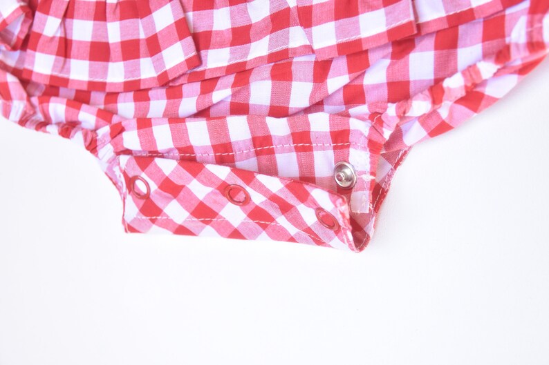Butterfly Lace Red Gingham Baby Bloomer Romper Baby Bubble - Etsy