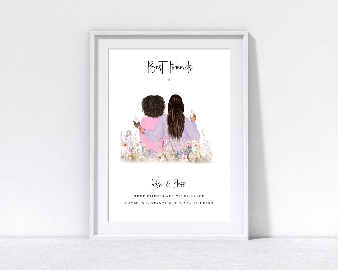 Best Friend Print A4 A3 Personalised Gift Present Christmas Bestie ...