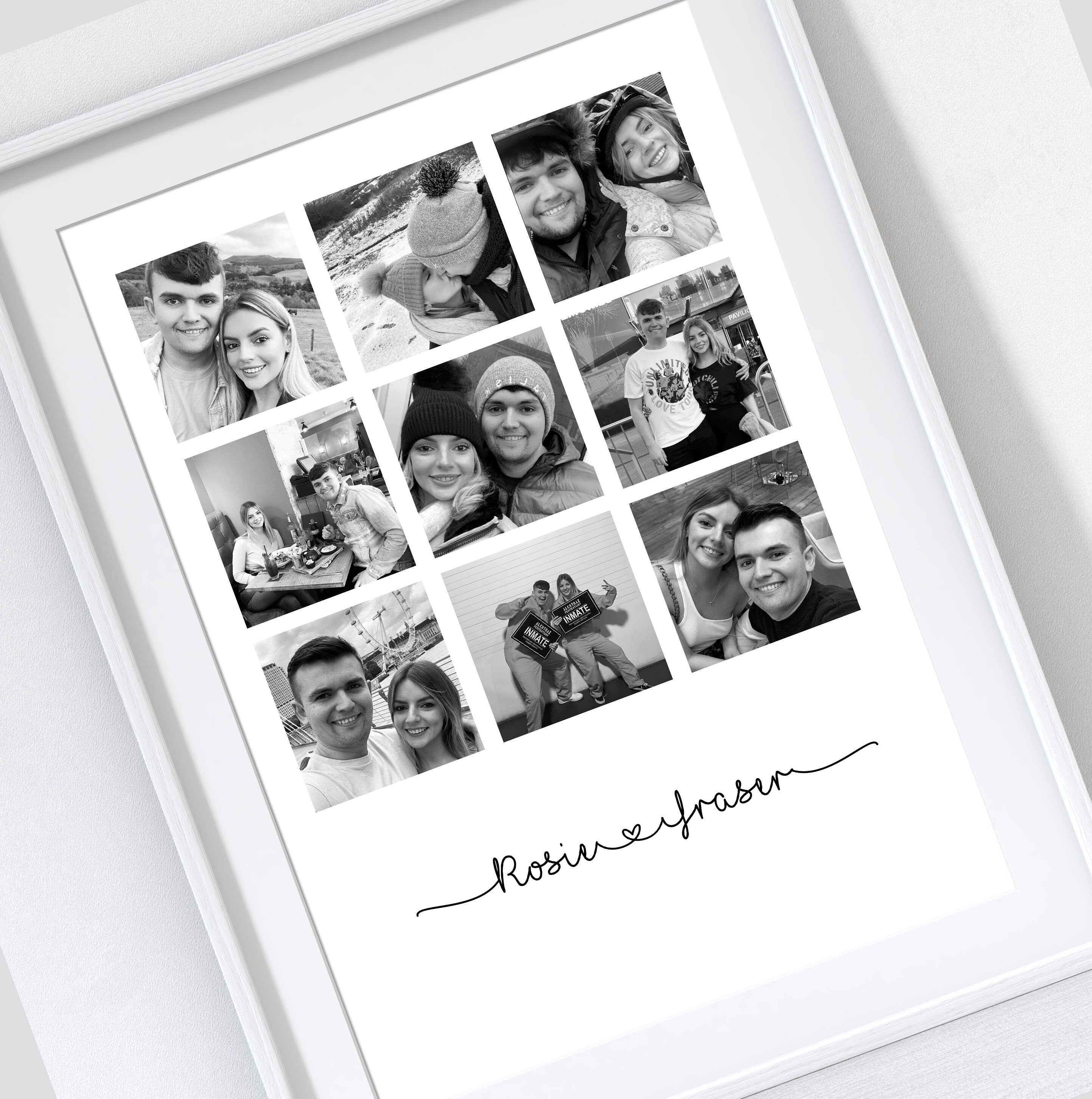 White Collage Picture Frames