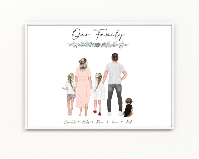 Our Family Our Family A4 A3 Print Family Gift Gifts - Etsy UK