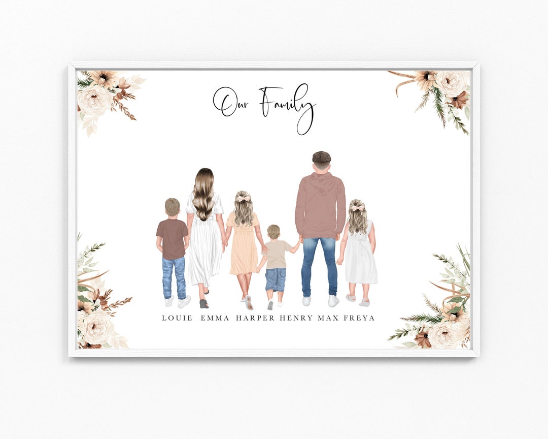 Family Our Family Print Gift Digital A4 A3 Gift Personalised Gifting ...