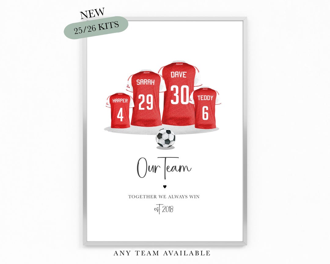 Our Team Family Shirt Football Family Print: Any Team, Custom Names ...