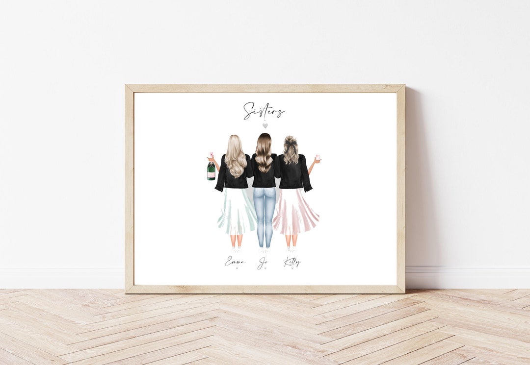 Sisters | Gift | Print | Sister Group | Gift | Christmas | Sister | Big ...