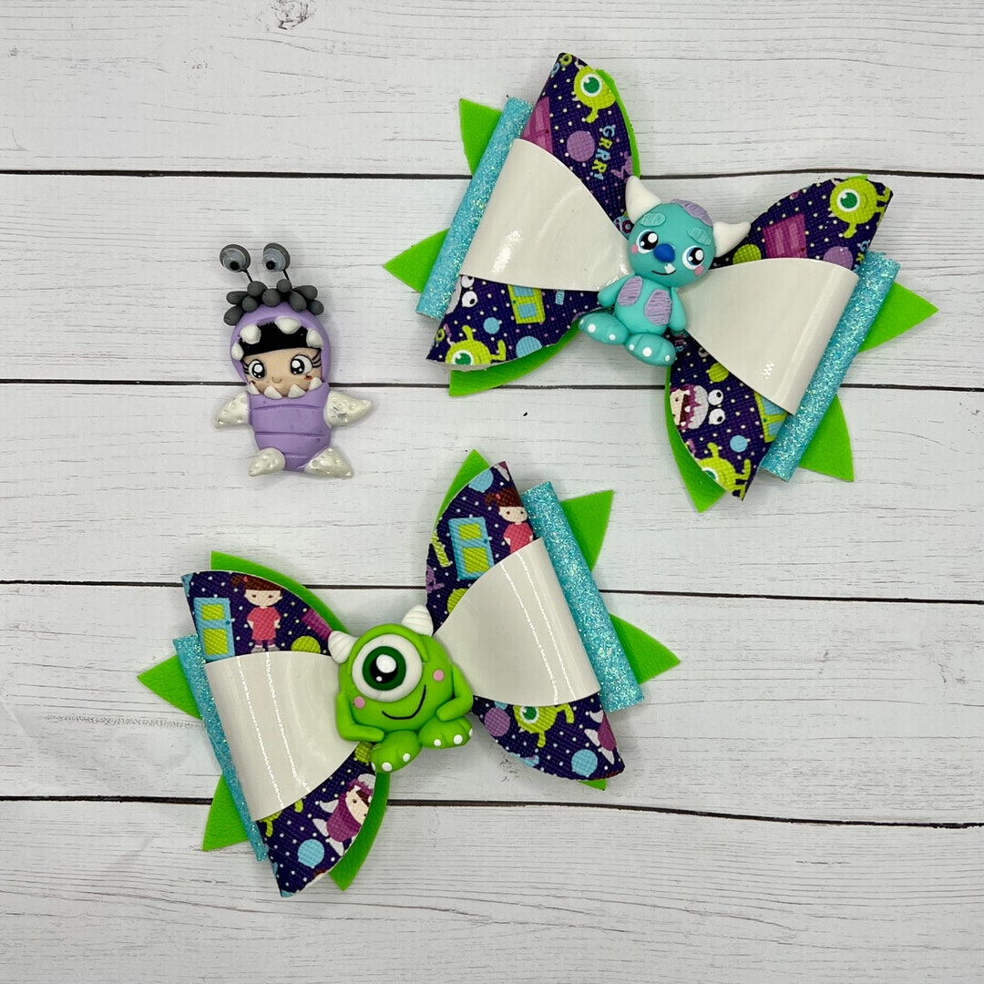Monsters Bow Disney Monster Blue Monster Green Monster - Etsy