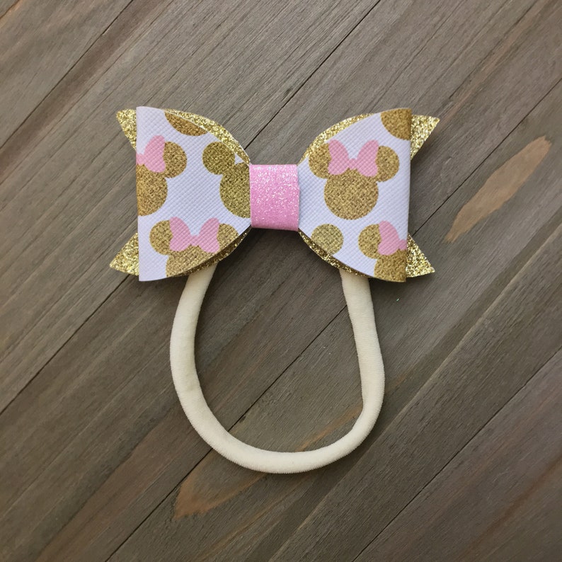 Golden Minnie Hair Bow Minnie Mouse Bow Minnie Bow Minnie | Etsy