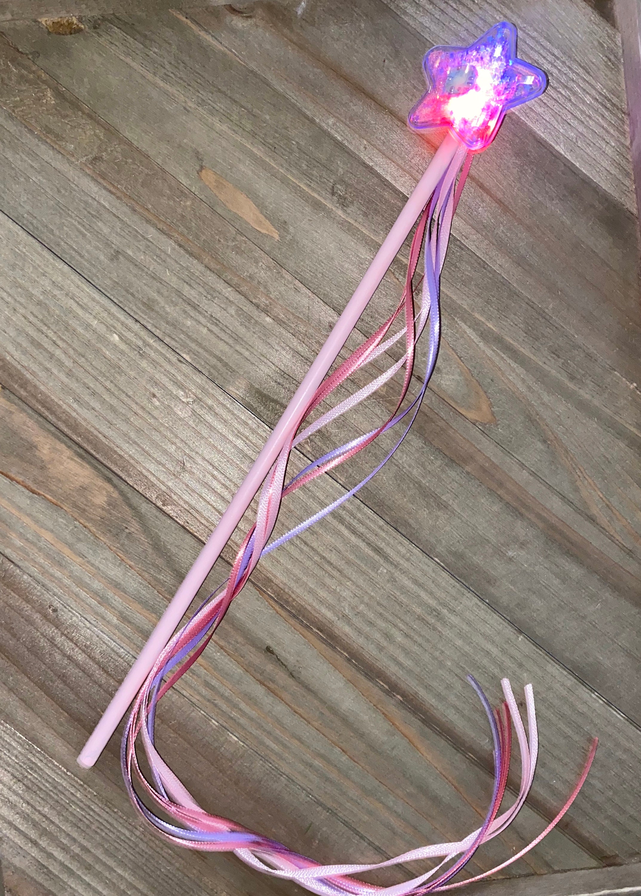 Pink Magic Fairy Wand Princess Wand Ribbon Wand Dress up - Etsy UK