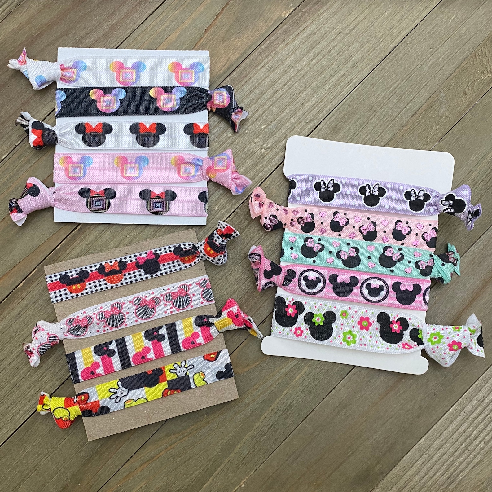 Rainbows of Mouse Hair Tie Mix Hair Ties Disney Hair Ties - Etsy