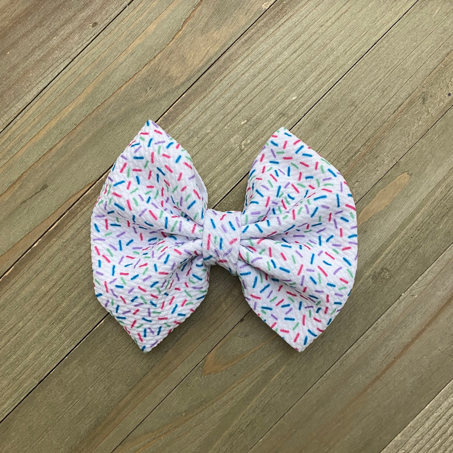 Rainbow Sprinkles Bow, Sprinkles Bow, Ice Cream Bow, Donut Bow, Rainbow ...