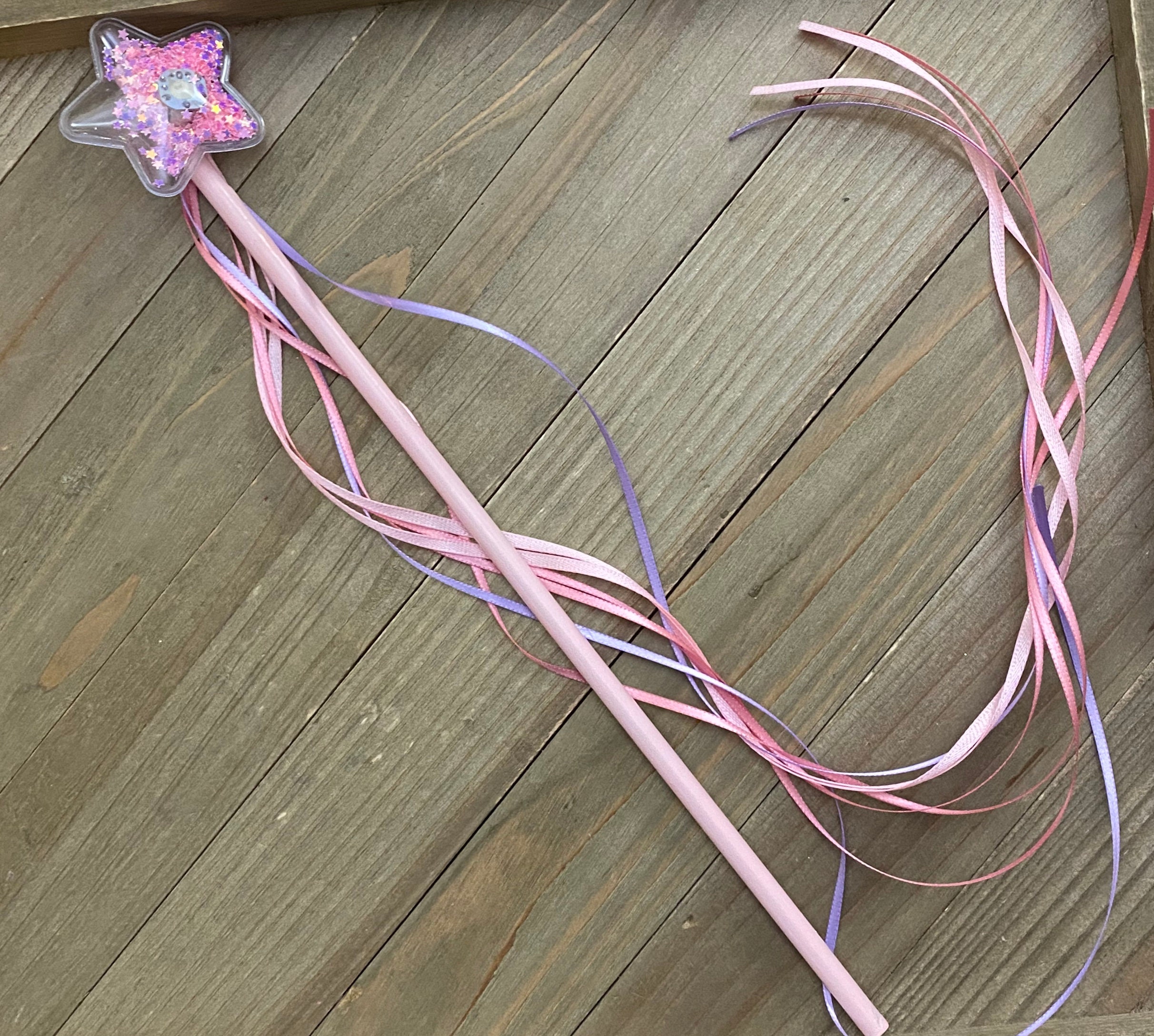 Pink Magic Fairy Wand Princess Wand Ribbon Wand Dress Up | Etsy