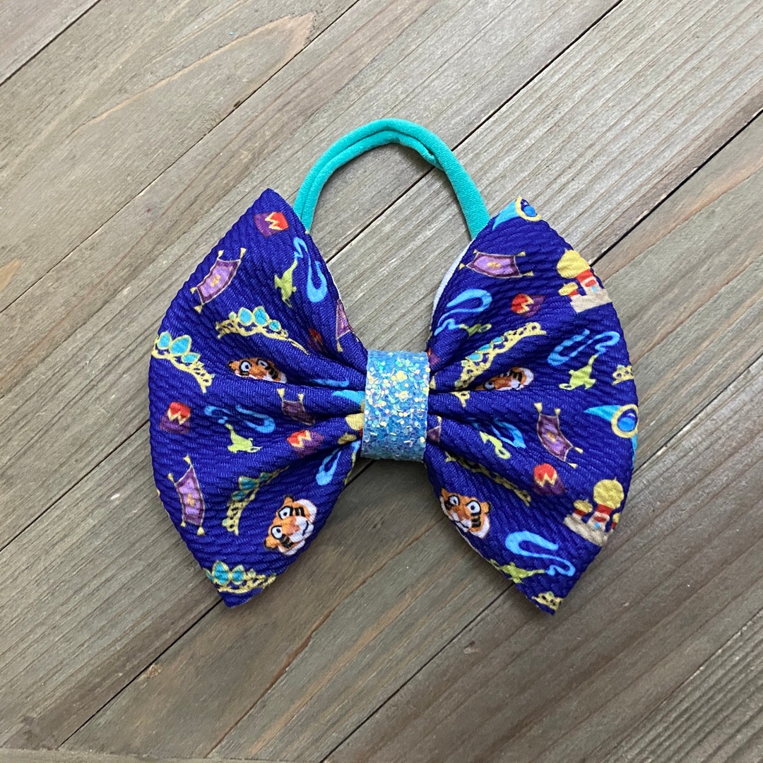 Jasmine Aladdin Bow, Disney Princess Bow, Jasmine Bow, Aladdin Bow, Big ...