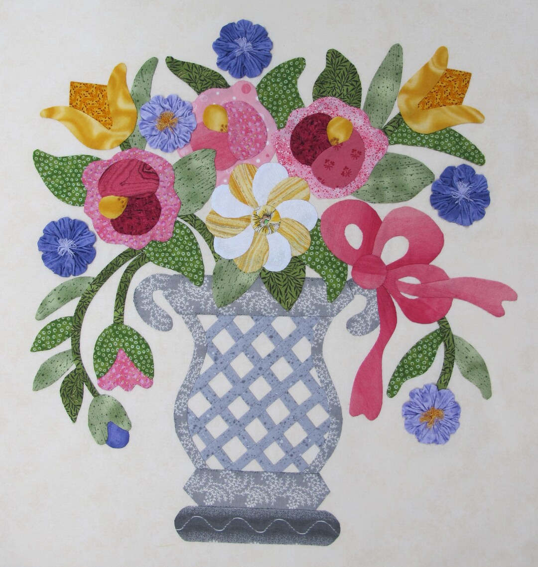 Baltimore Garden Woven Basket Applique Pattern PDF - Etsy