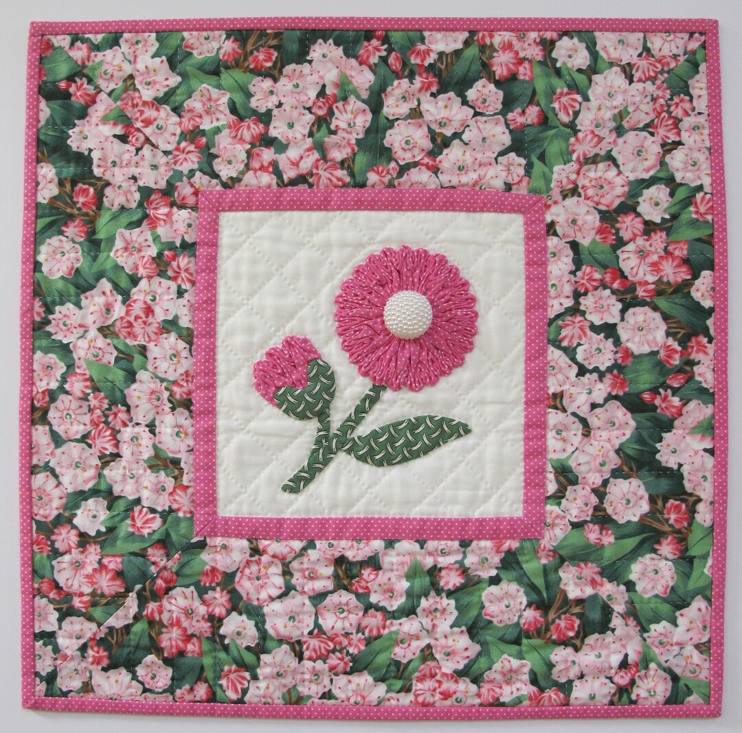 Hot Pink Ruche Pattern PDF for Wall Hanging or Brooch - Etsy