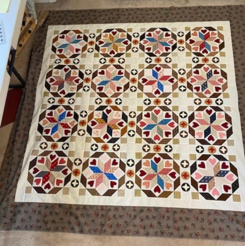 Stars and Hearts Quilt Pattern & Workshop PDF Download - Etsy