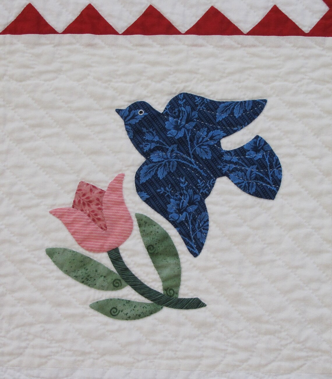 Bluebird Basket Applique Quilt Pattern PDF - Etsy