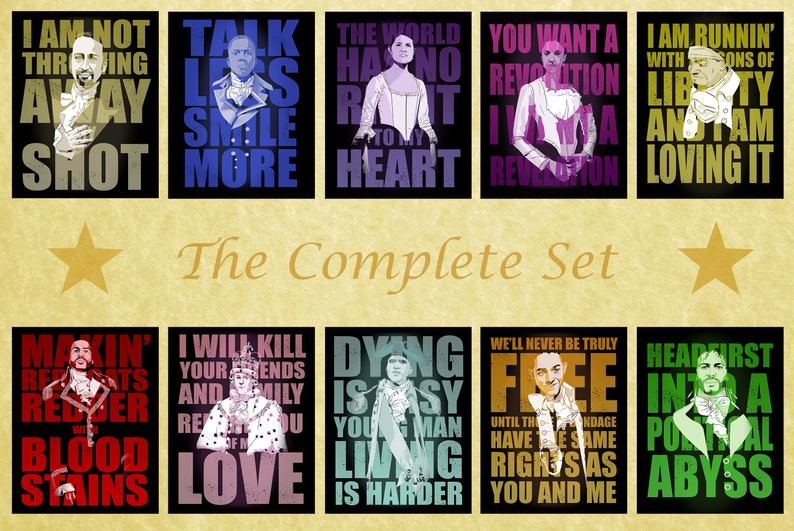 Hamilton Posters (FULL SET - 10 Posters) - Etsy Australia