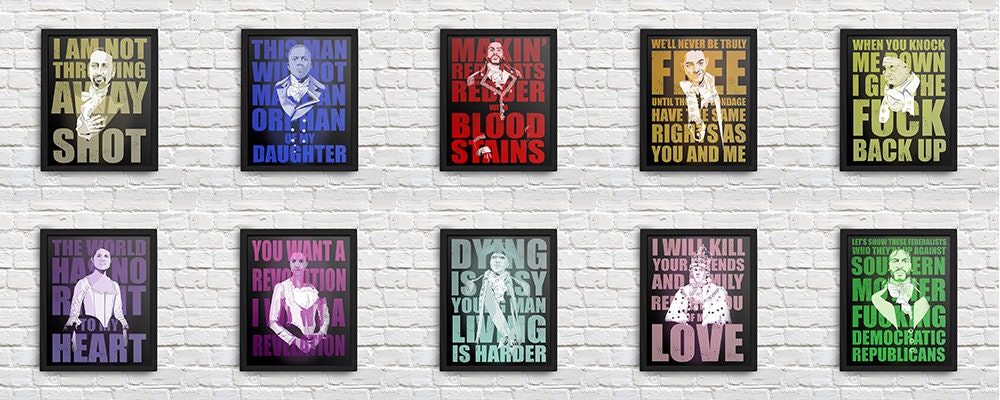 Hamilton Posters FULL SET 10 Posters | Etsy