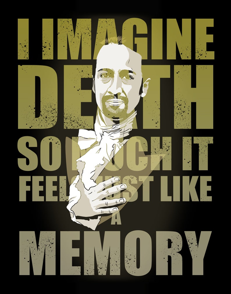 Hamilton Poster (alexander Hamilton - "imagine Death") - Etsy