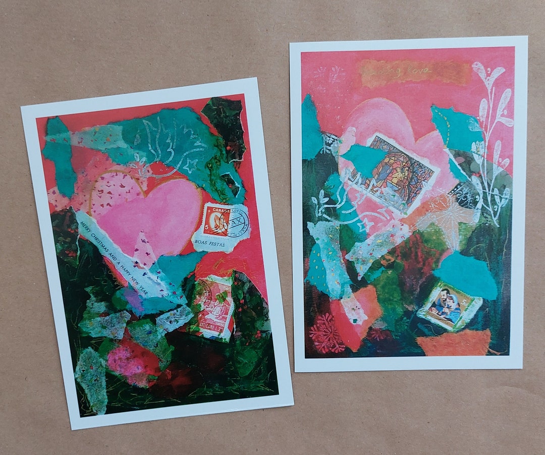Christmas Postcards 2 Festive Postcards A6 Postcard Pack - Etsy
