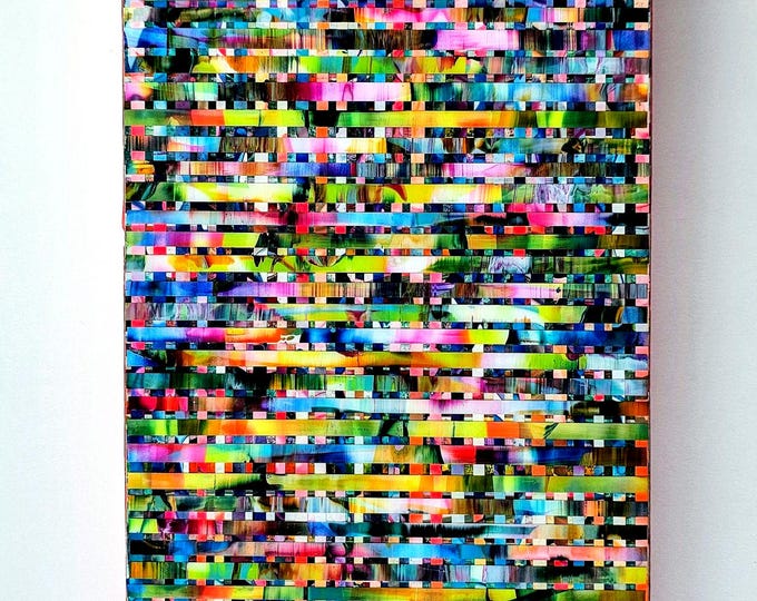 Abstract Collage Art Unique Colorful Painting Mixed Media Artwork ...