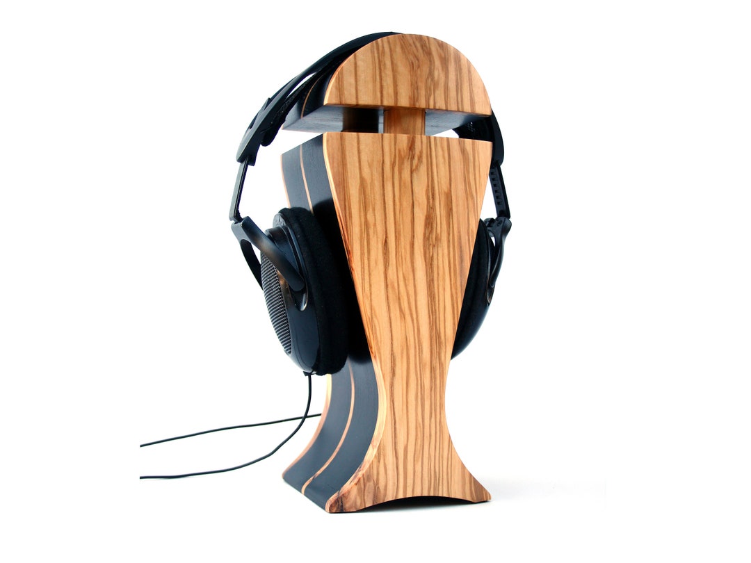 Italian Olive & Black Hornbeam Handmade Headphone Stand | for Audeze ...