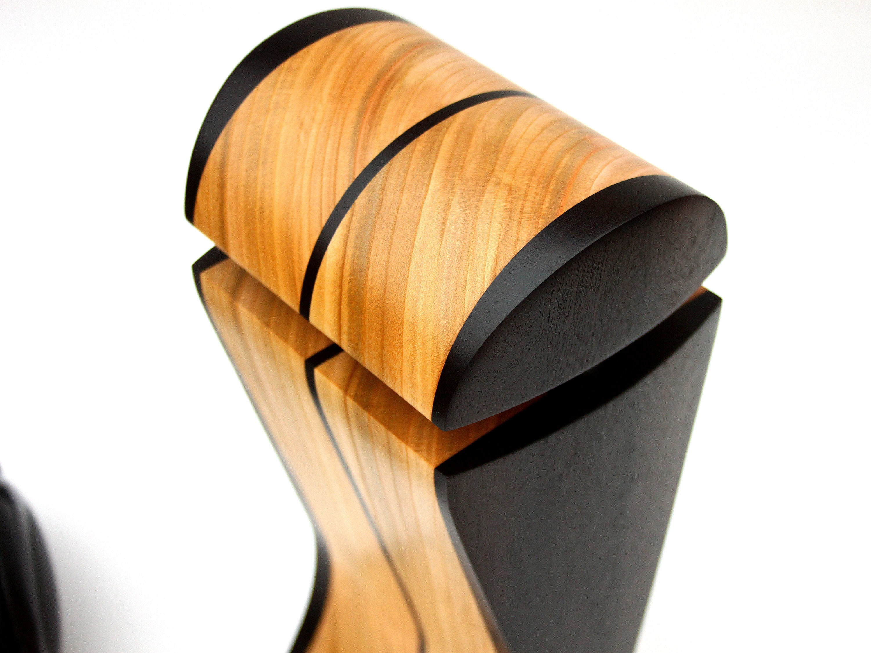 Black Hornbeam & Cherry Headphone Stand | Extra Wide | for Audeze, ZMF ...