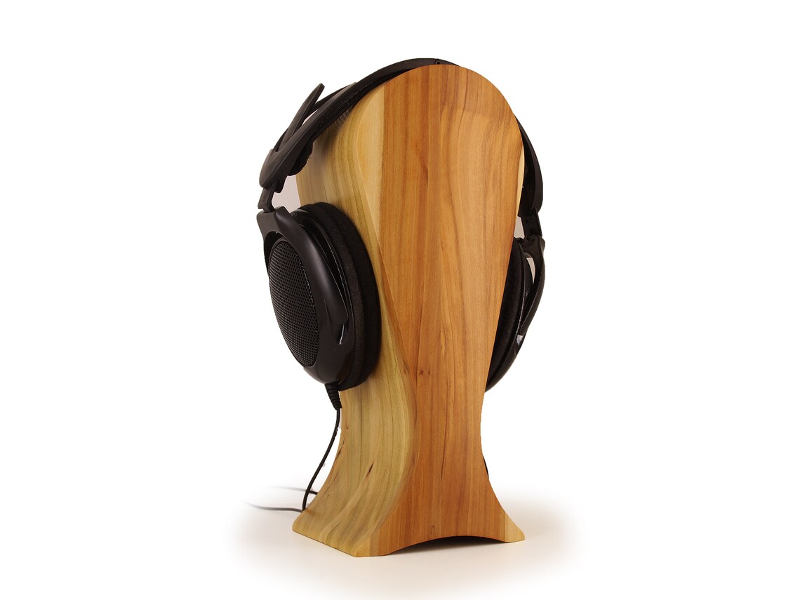 Apple wood headphone stand | Etsy