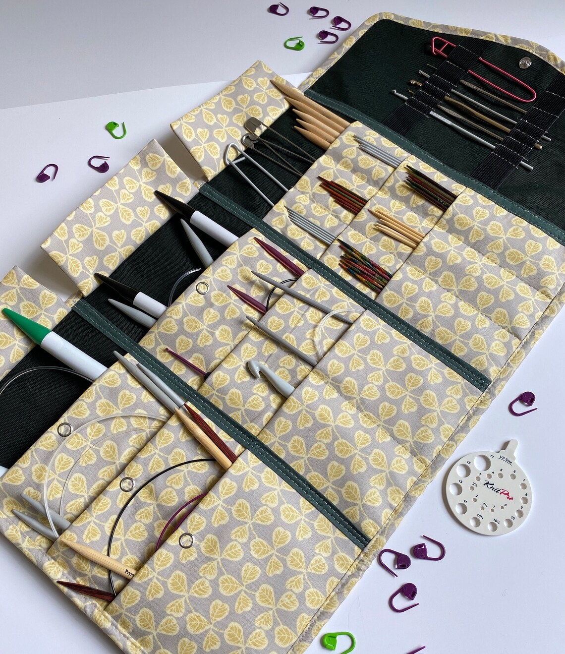 Knitting Needle Case PDF Sewing Pattern/tutorial: two sizes | Etsy