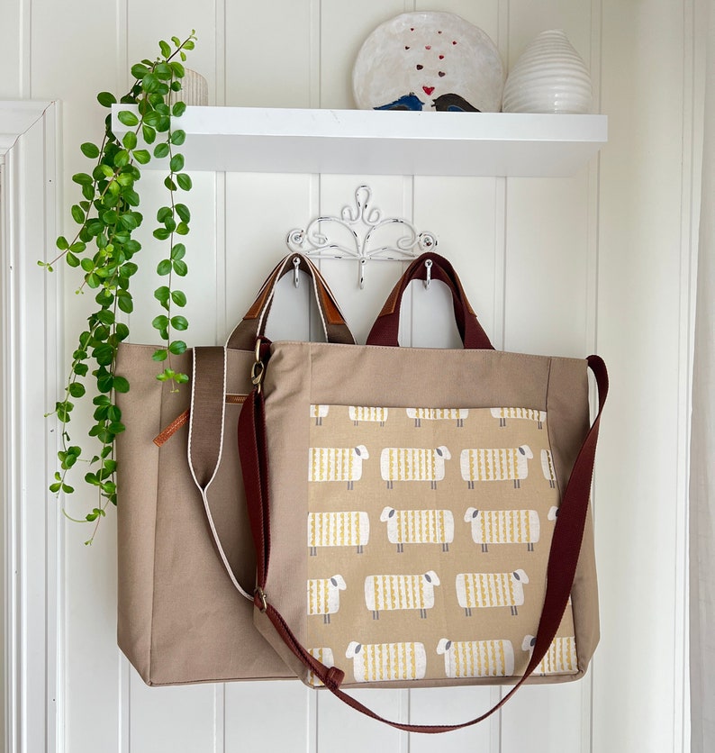 Tinnberry Crossbody Tote (PDF) Measure-and-cut Sewing Pattern –tutorial ...