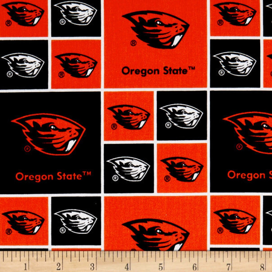 NCAA OREGON STATE Beavers Patchwork 100% Cotton College Football Fabric ...