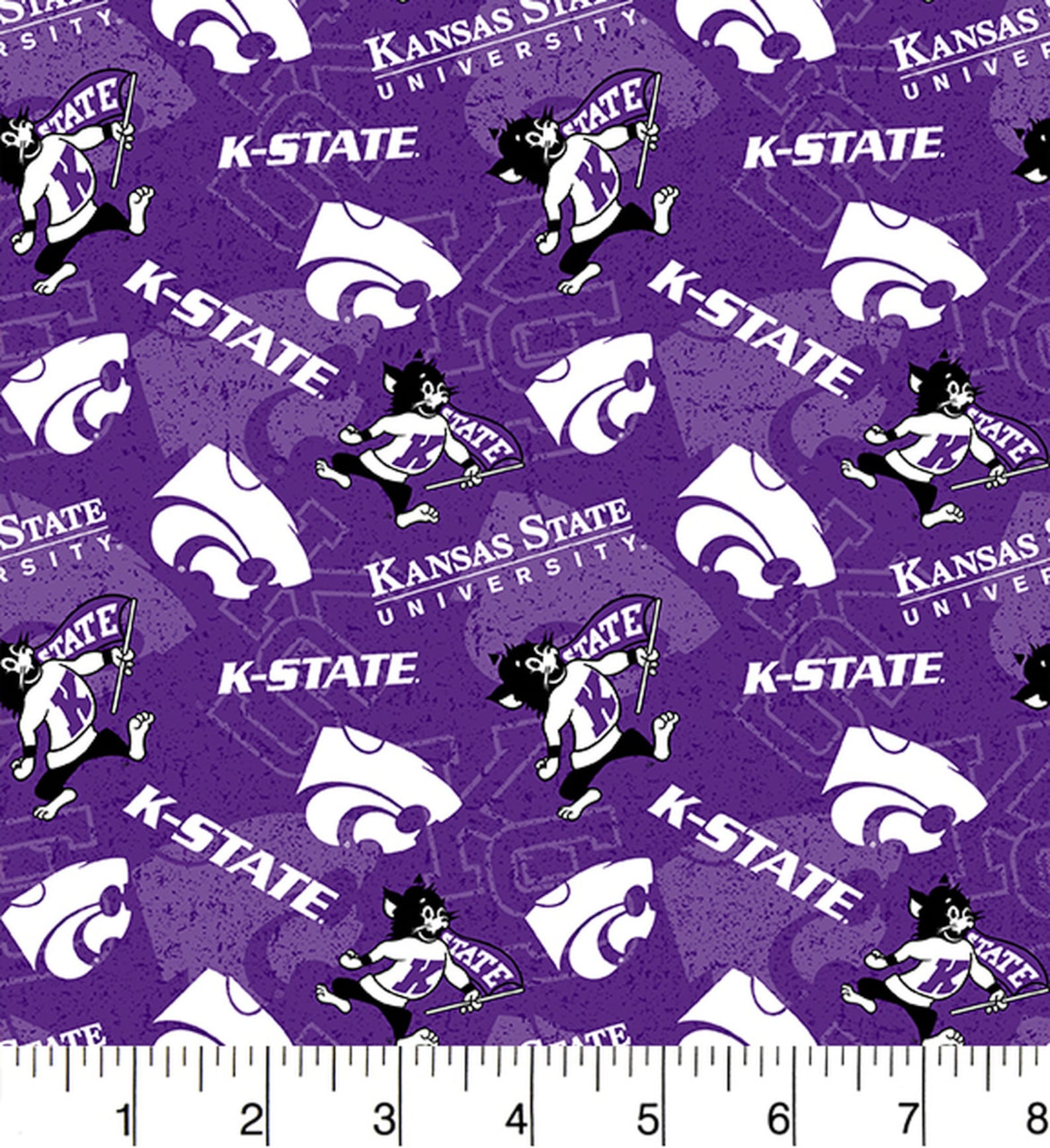 NCAA KANSAS STATE Wildcats Watermark Print Football 100% - Etsy
