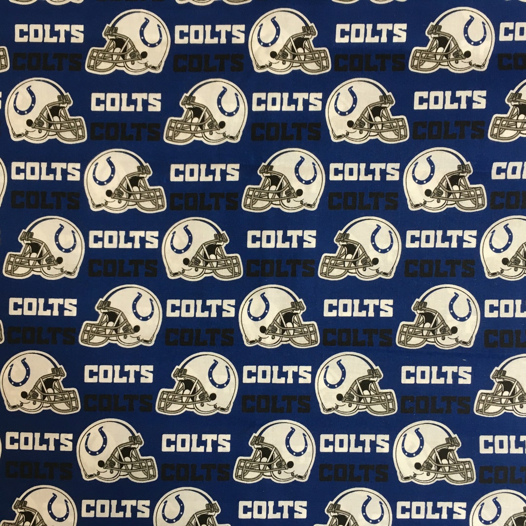 NFL INDIANAPOLIS COLTS Allover Print #2 Football 100% Cotton Fabric ...