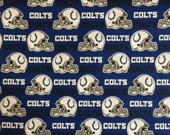 SALE Indianapolis Colts Fabric Remnant 26 Inches Cotton - Etsy