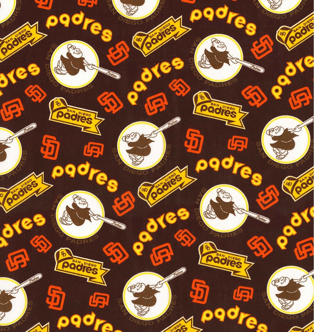 MLB San Diego PADRES Hall of Fame Print Baseball 100% Cotton Fabric ...