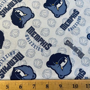 New NBA MEMPHIS GRIZZLIES Allover Print 100% Cotton Fabric, You Choose ...