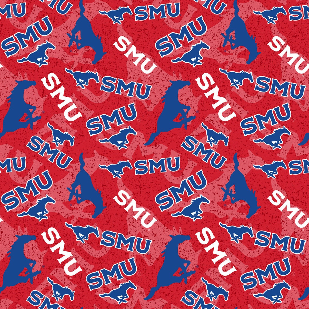 Ncaa SOUTHERN METHODIST UNIVERSITY Mustangs Watermark Print Football ...