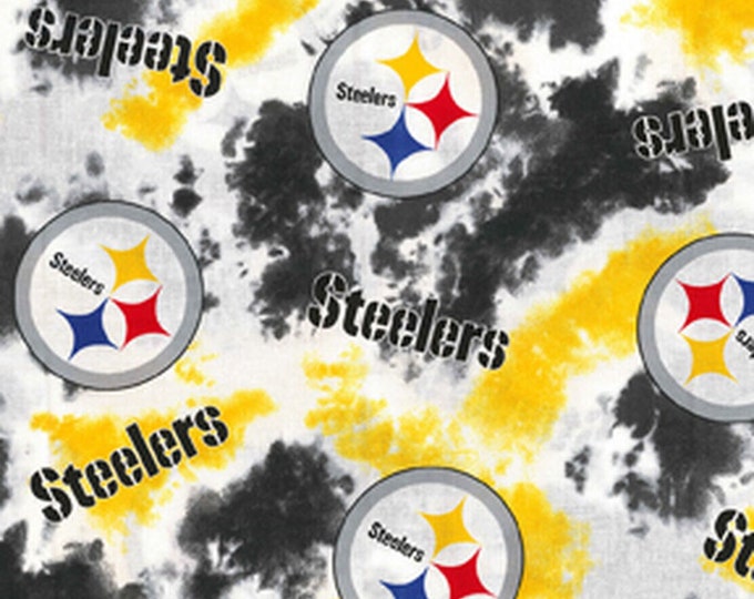 NFL PITTSBURGH Steelers Tie Dye Print Football 100% Cotton Fabric ...