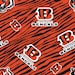 NFL CINCINNATI BENGALS Stripes Print 100% Cotton Football Fabric ...