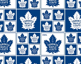 NHL TORONTO MAPLE Leafs Watermark Print 100% Cotton Fabric - Etsy