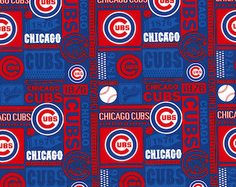 MLB CLEVELAND GUARDIANS Red Print Baseball 100% Cotton Fabric Licensed ...