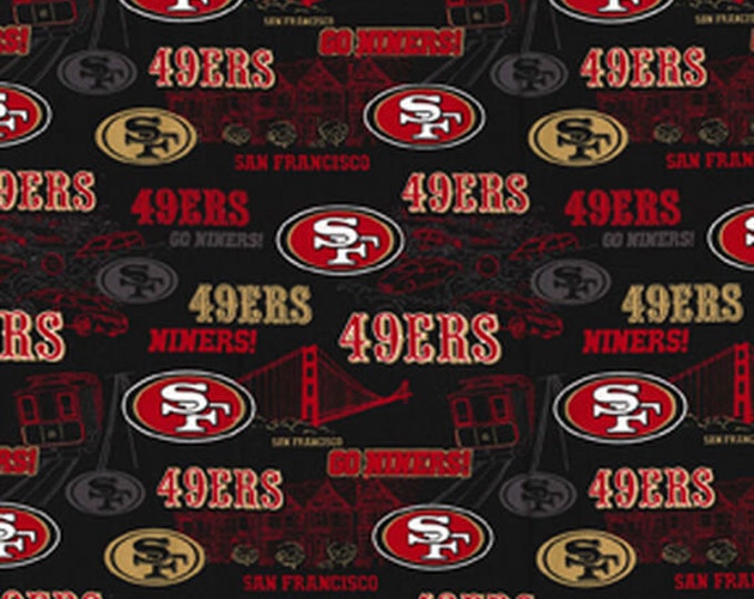 NFL SAN FRANCISCO 49ERS Hometown Print Football 100% Cotton Fabric ...
