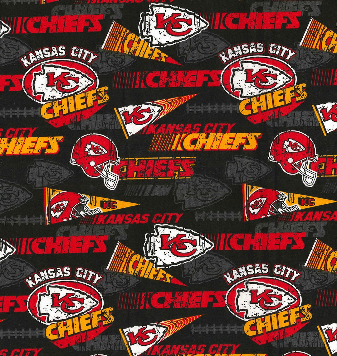 NFL KANSAS City CHIEFS Vintage Retro Print Football 100% - Etsy