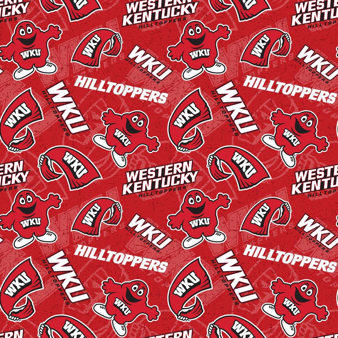 NCAA WESTERN KENTUCKY University Hilltoppers Watermark Print 100% ...