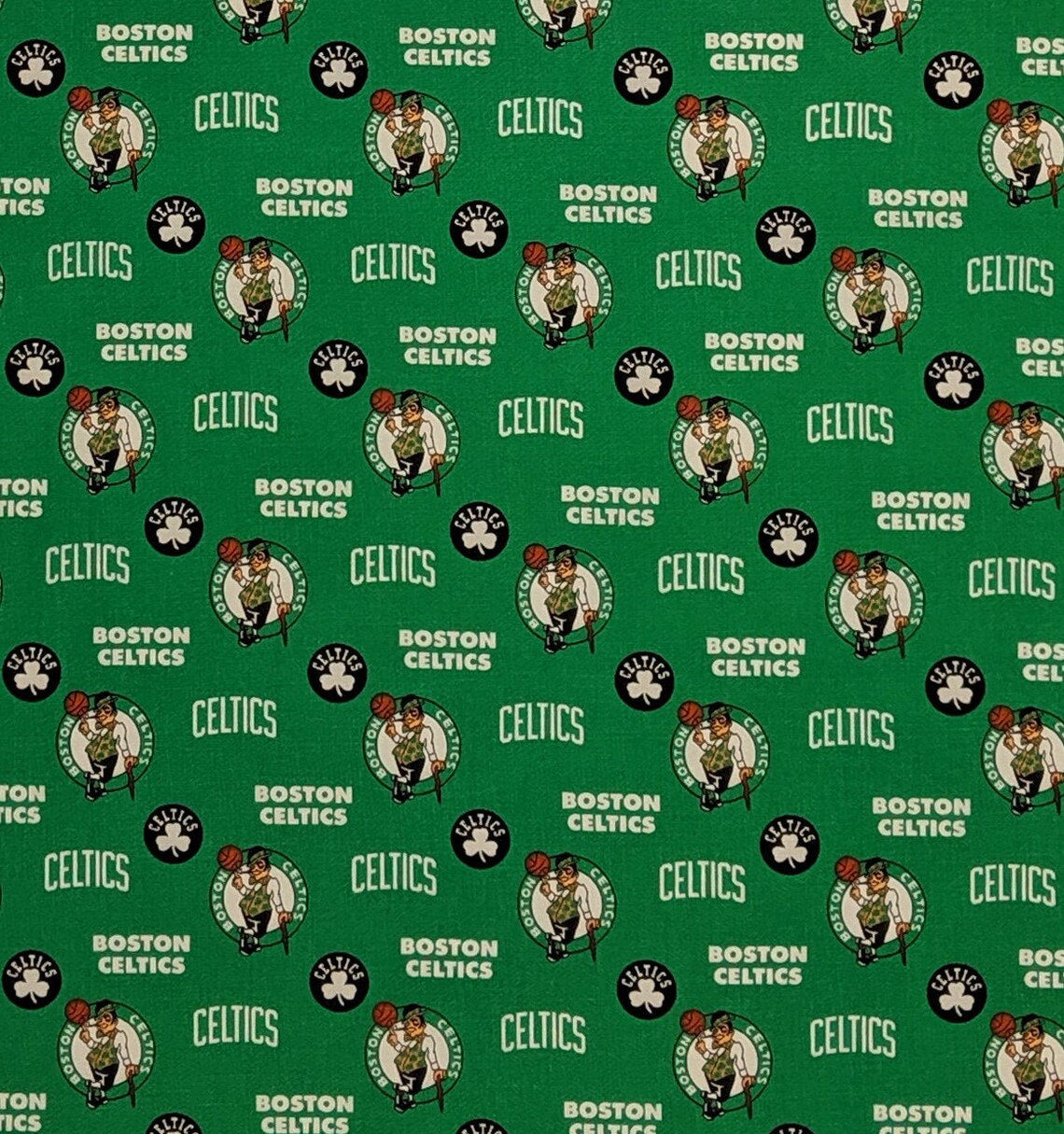New NBA BOSTON CELTICS Allover Print 2 100% Cotton Fabric - Etsy