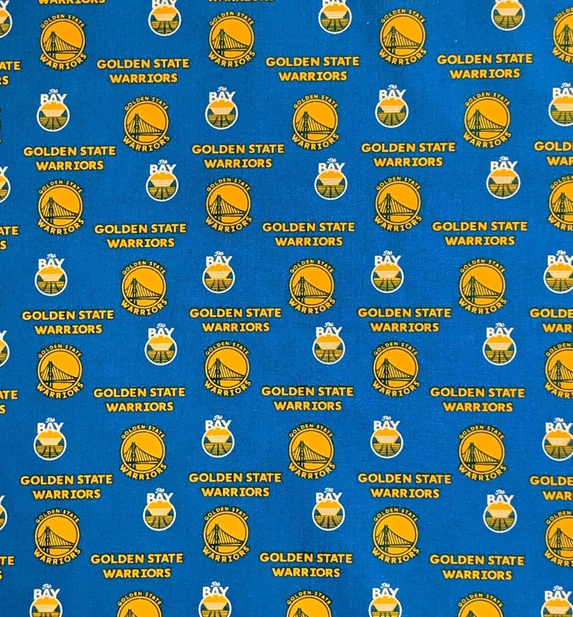 New NBA GOLDEN STATE Warriors Allover Print 2 100% Cotton | Etsy